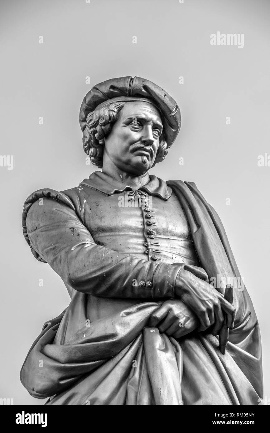 Rembrandtmonument Black and White Stock Photos & Images - Alamy