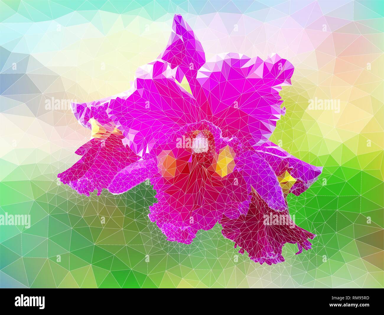 Mosaic orchid Stock Vector Images - Alamy