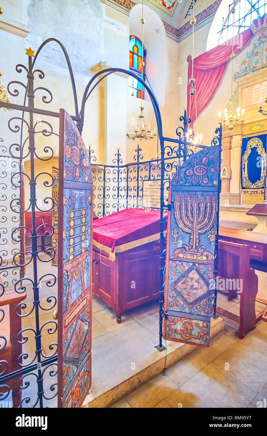 KRAKOW, POLAND - JUNE 21, 2018: The gates of the bimah enclosure ...