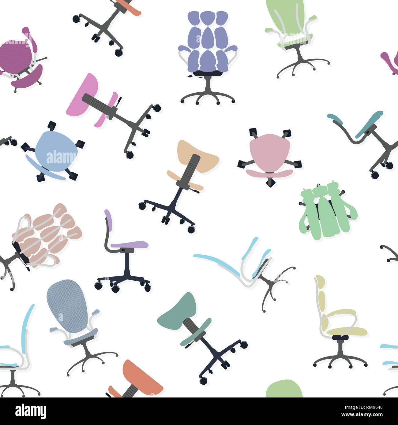 Chair collection and seamless pattern Stock Vector Image & Art - Alamy
