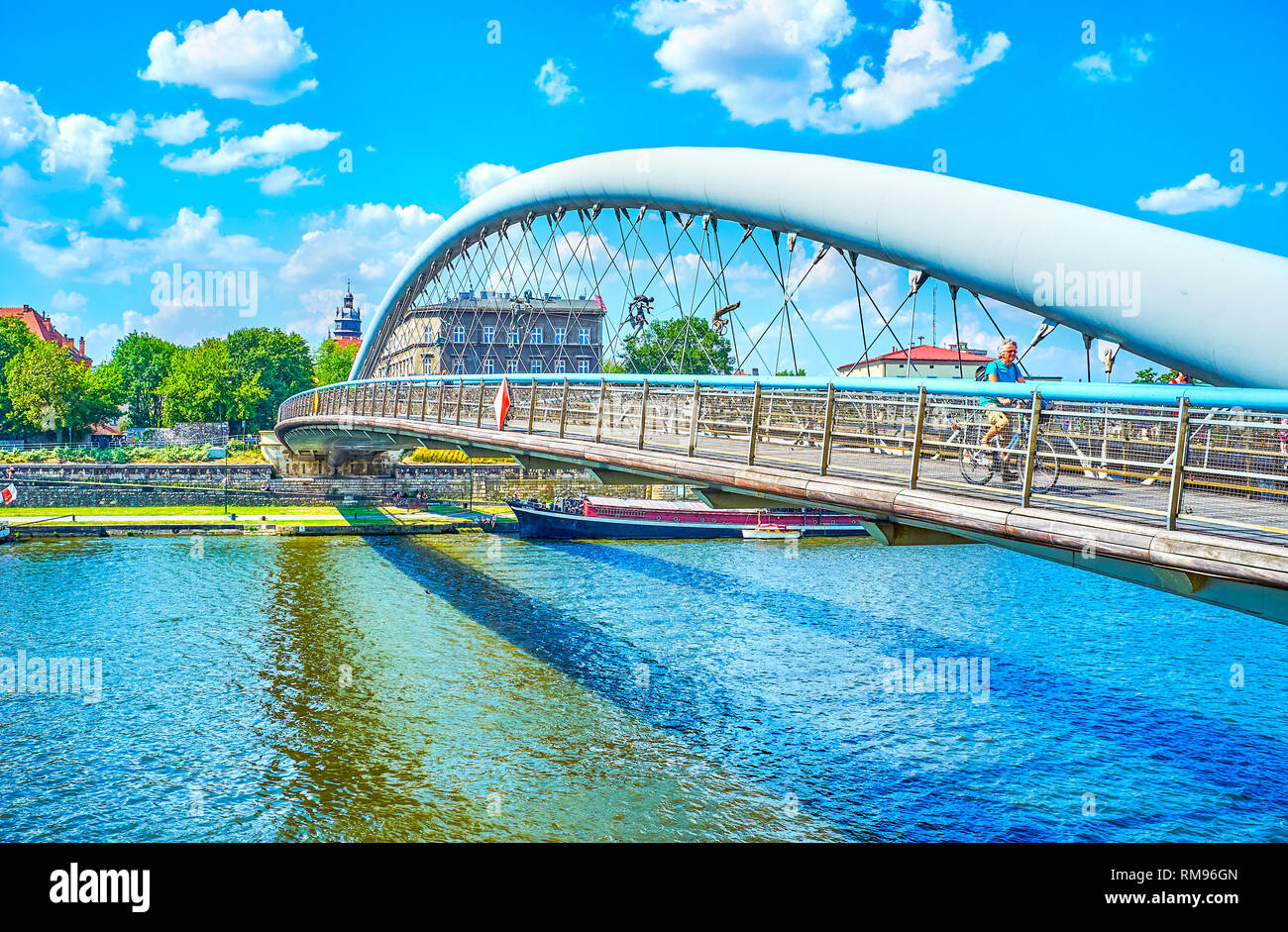 KRAKOW, POLAND - JUNE 21, 2018: The beautiful modern Father Bernatek ...
