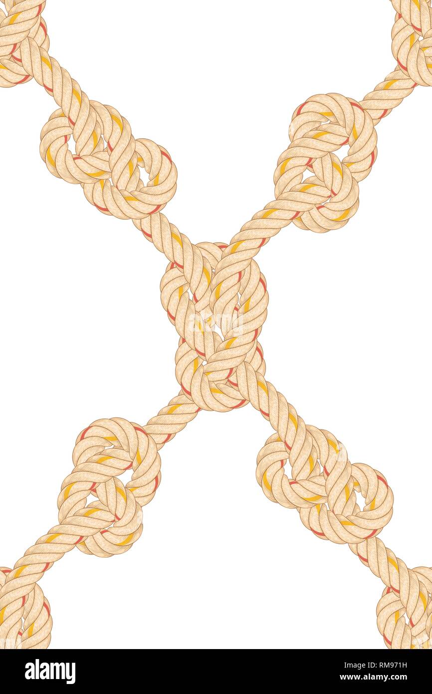 Seamless pattern with rope bending Stock Vector Image & Art - Alamy
