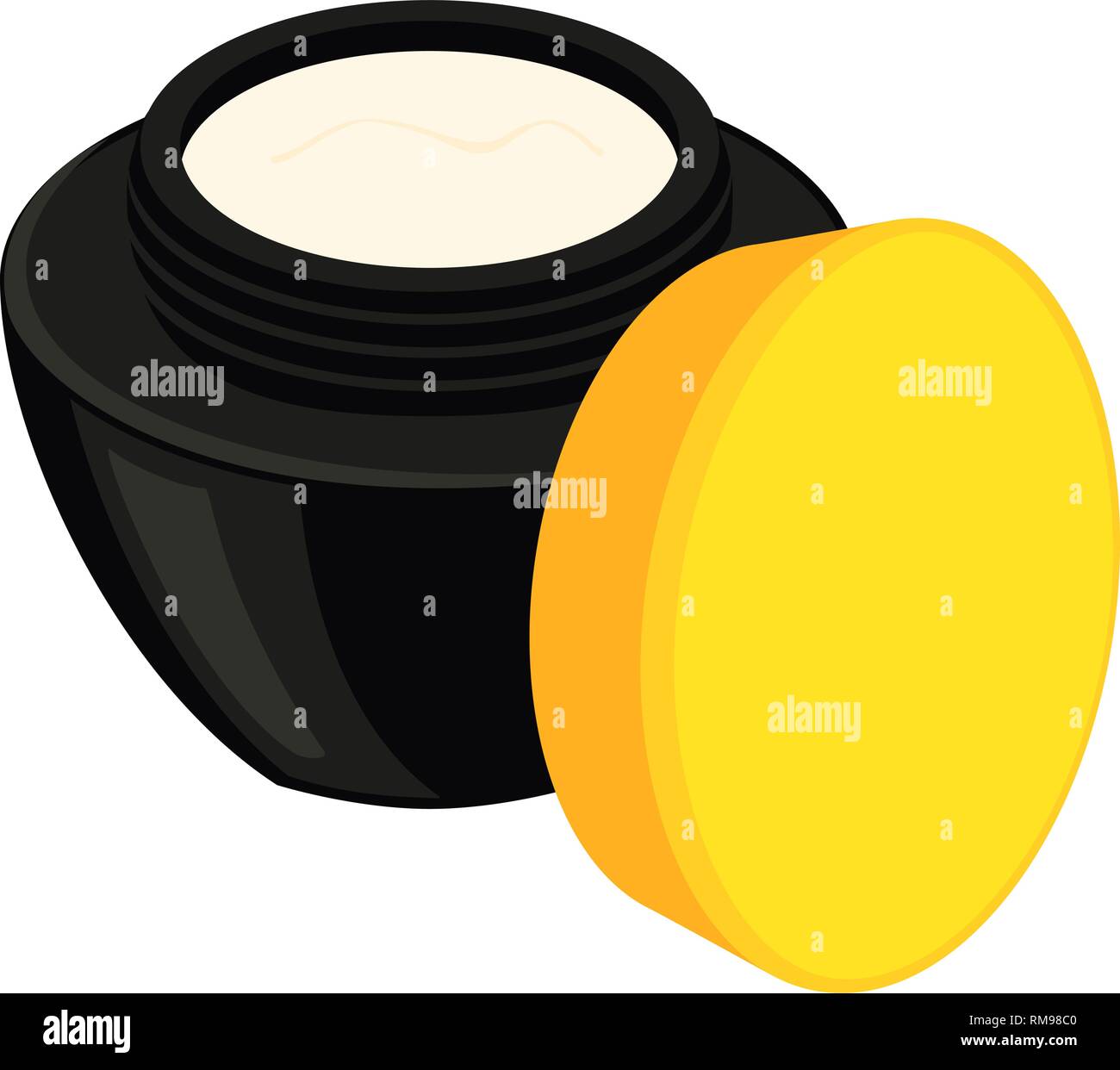 Colorful cartoon open face cream jar Stock Vector Image & Art - Alamy