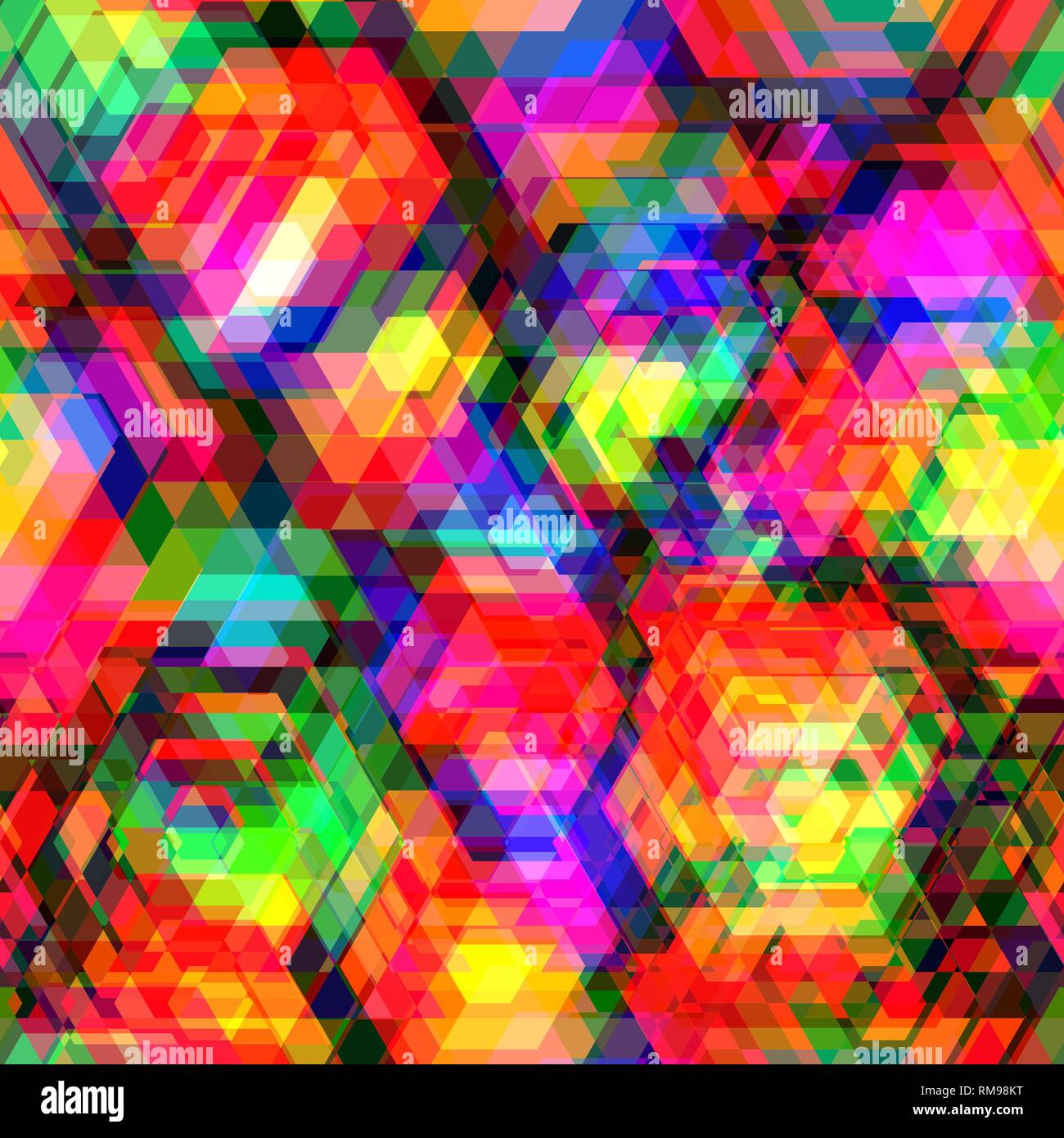 Colorful hexagon polygon and seamless background Stock Vector Image ...