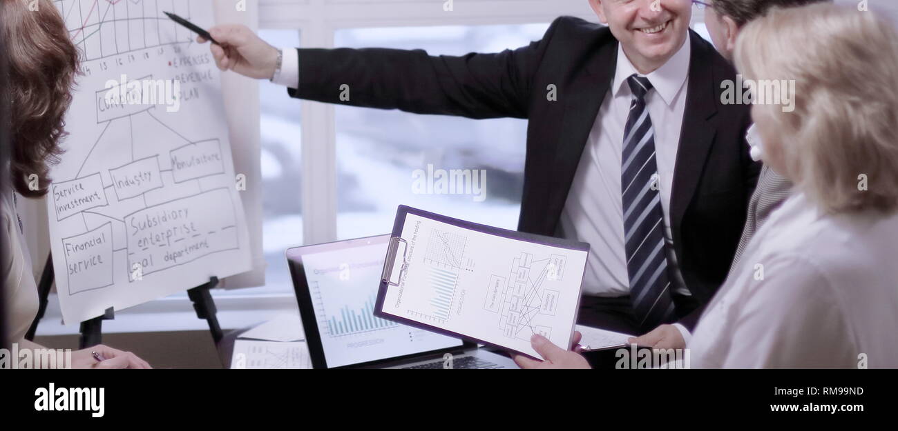 business partners discussing profit from new business project Stock ...