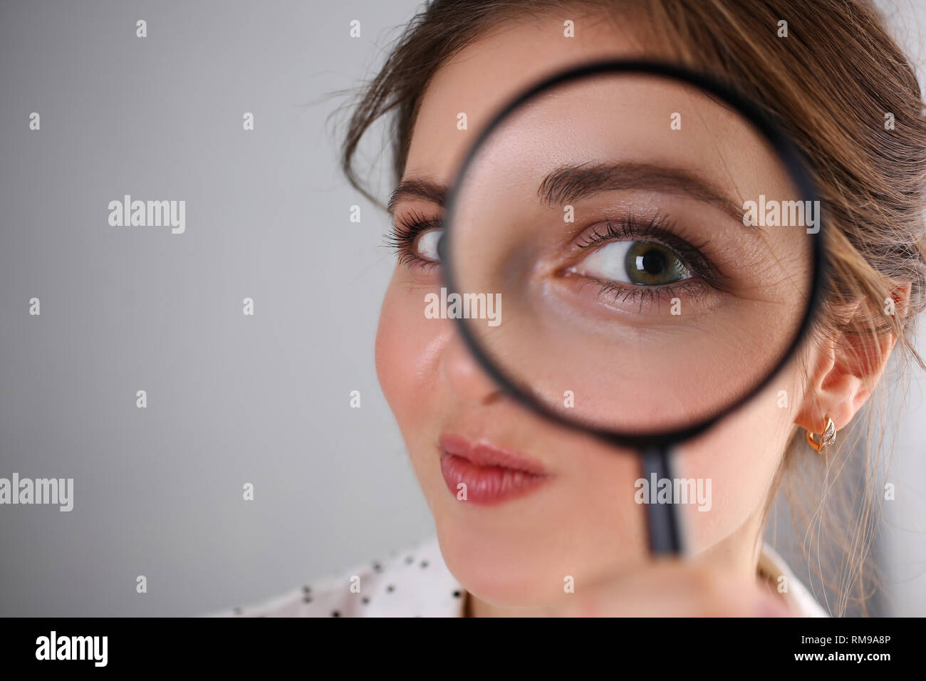 Young beautiful woman portrait looks painful Stock Photo - Alamy
