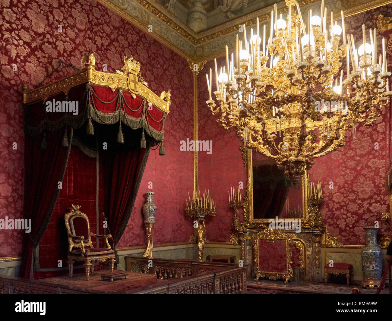 Rooms in the interior of the first floor of the Pitti Palace, which ...