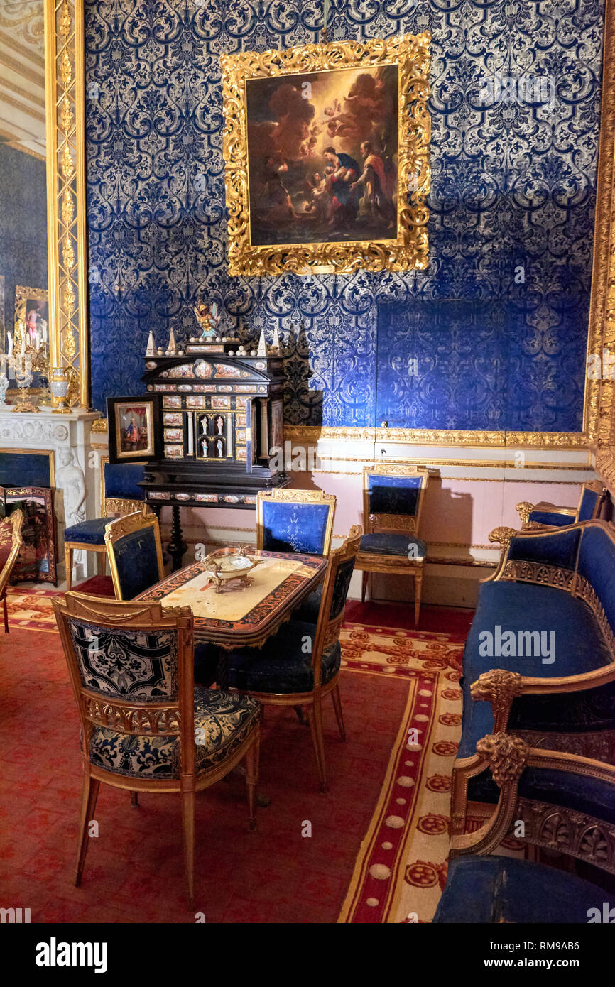 Rooms in the interior of the first floor of the Pitti Palace, which ...