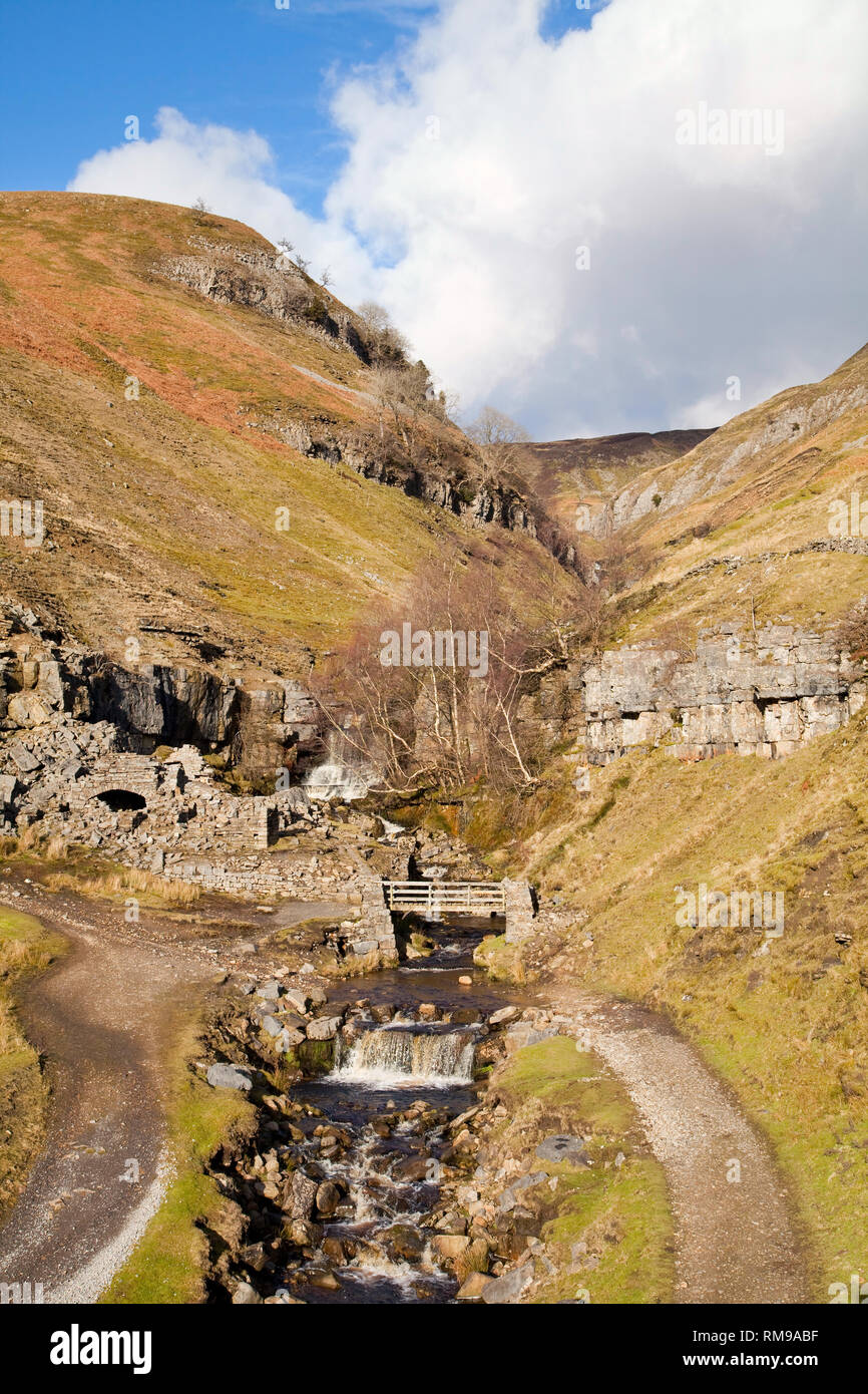 Swinner Gill in upper Swaledale, in the Yorkshire Dales, UK Stock Photo ...