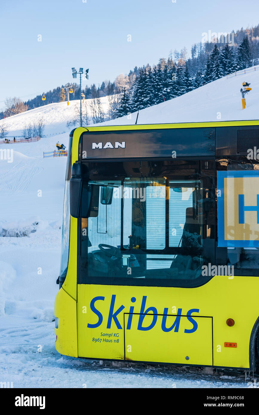 MAN Ski bus at ski region Schladming-Dachstein - Hauser Kaibling, Ski ...
