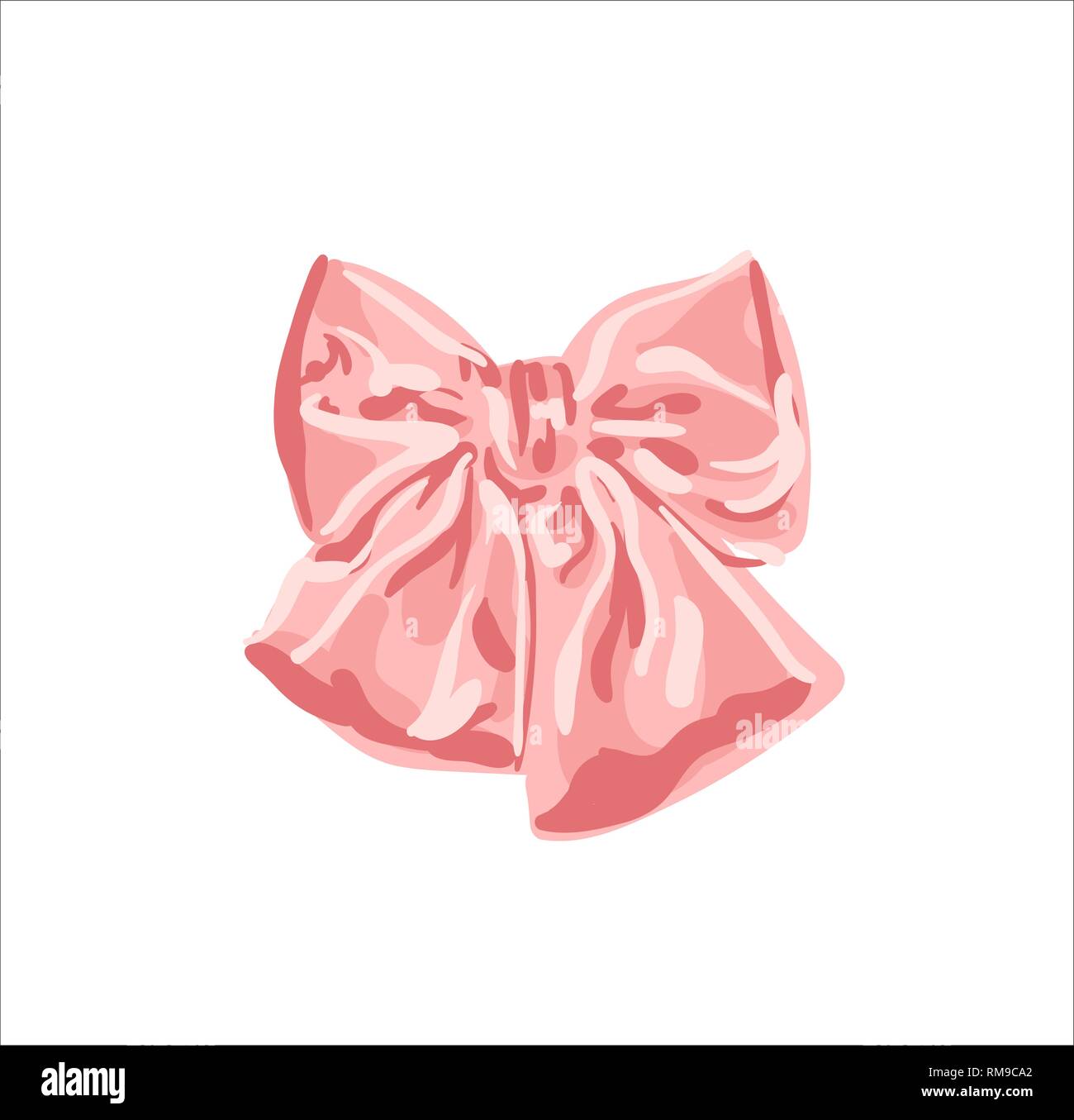 Realistic pink bow isolated on transparent background. Detailed ...