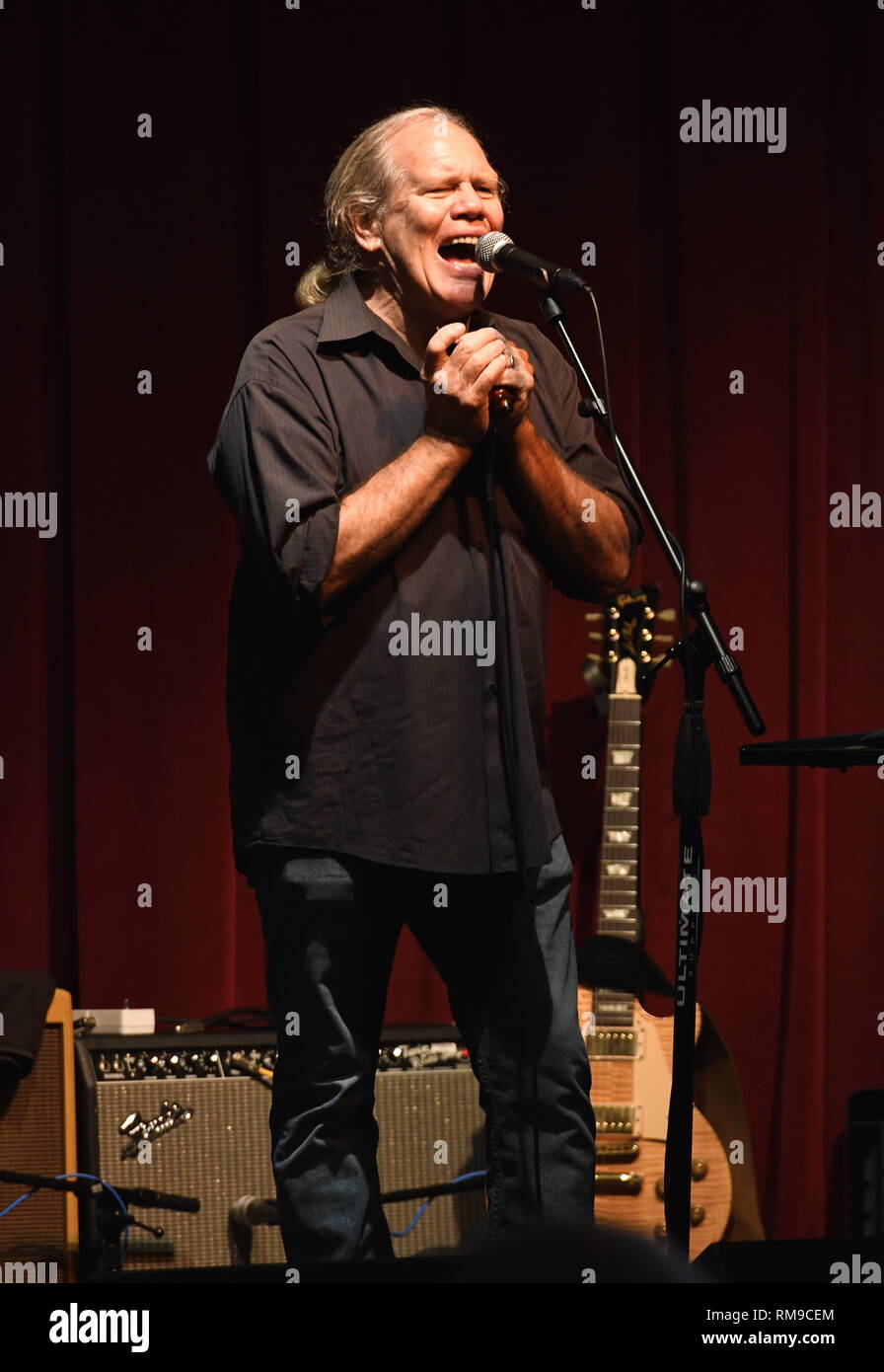 Musician and singer Dale Wesley Spalding is shown performing on stage ...
