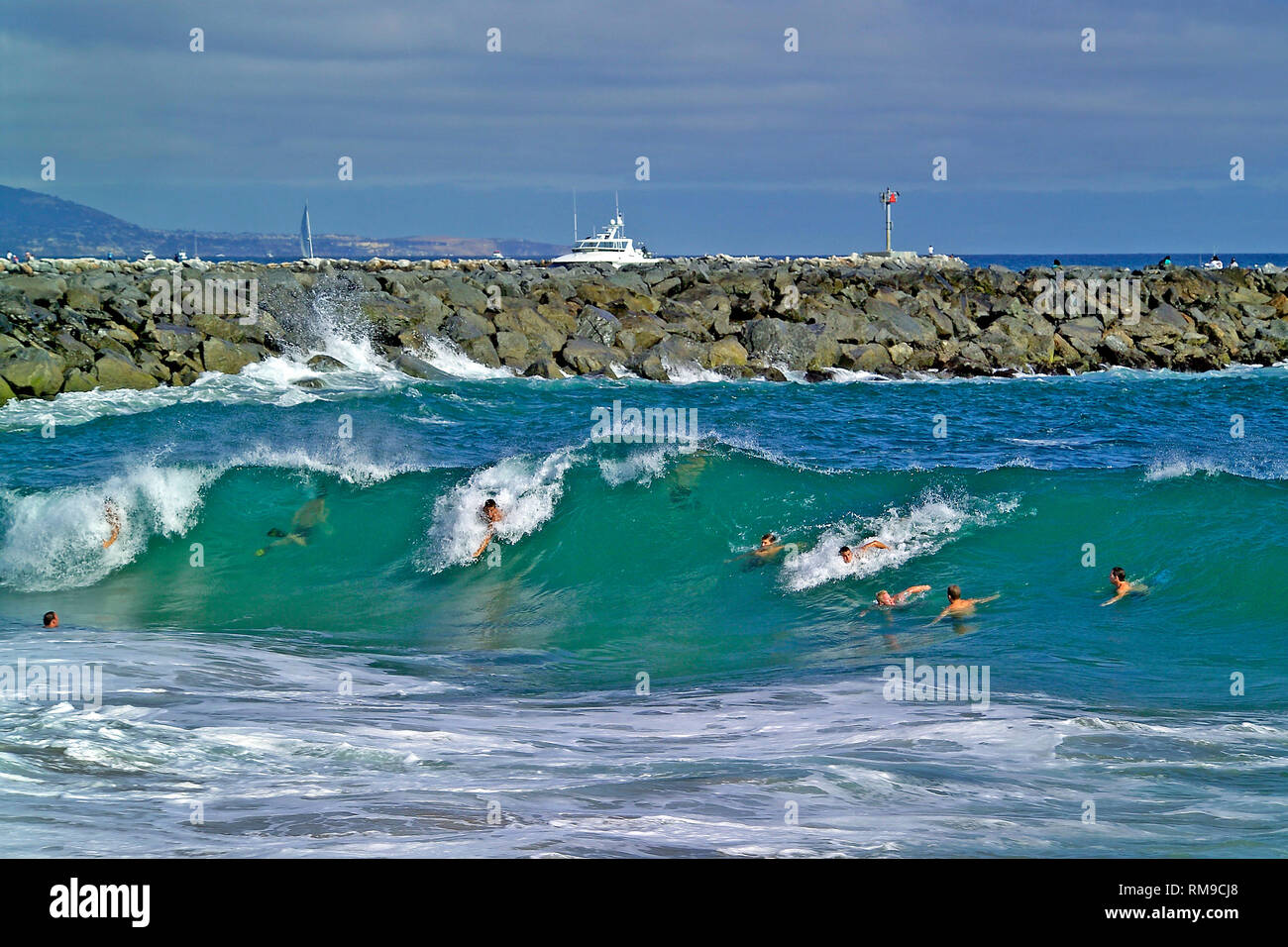 Surfing the wedge hi-res stock photography and images - Alamy