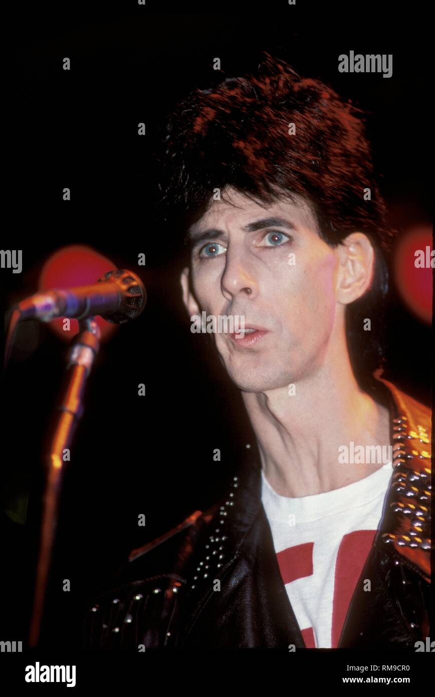 The Cars guitarist Ric Ocasek is shown performing onstage during a ...