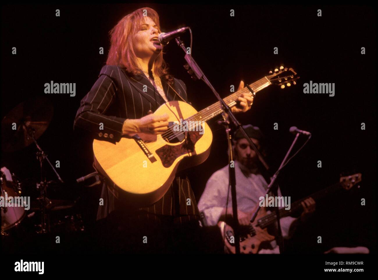 Singer and songwriter Roseanne Cash is shown performing on stage during ...