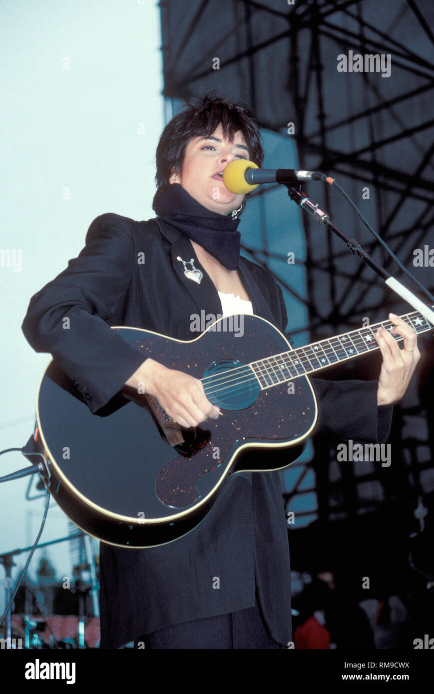 Singer and songwriter Roseanne Cash is shown performing on stage during ...