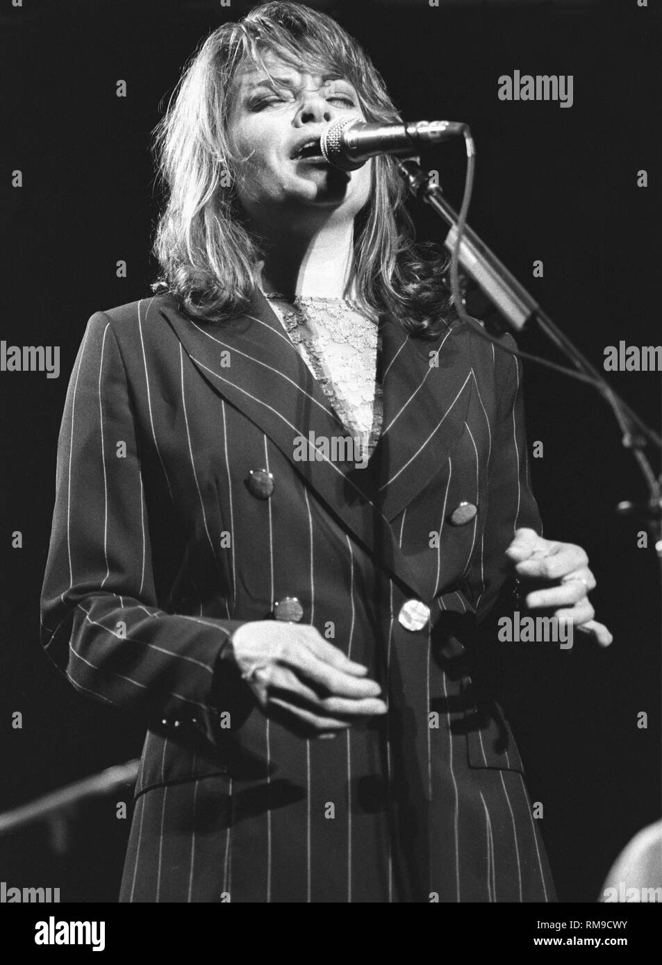Singer and songwriter Roseanne Cash is shown performing on stage during ...