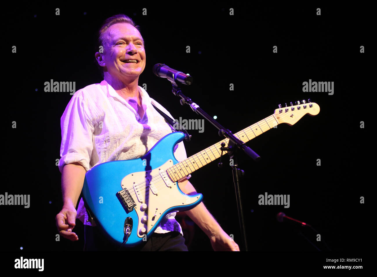 Singer, songwriter and guitarist David Cassidy is shown performing on ...