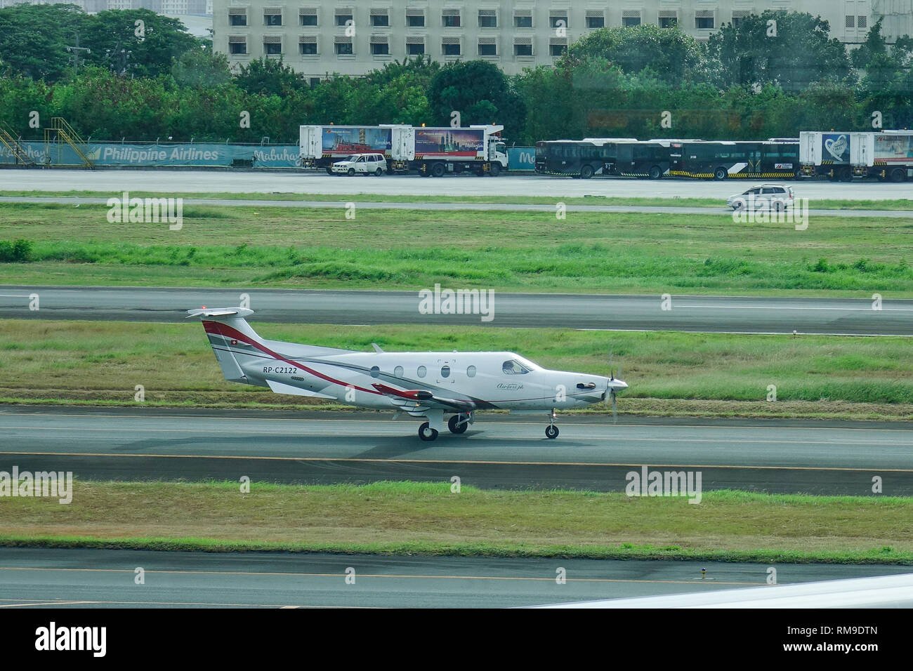Manila, Philippines - Dec 4, 2018. A Pilatus PC-12 NG private jet ...