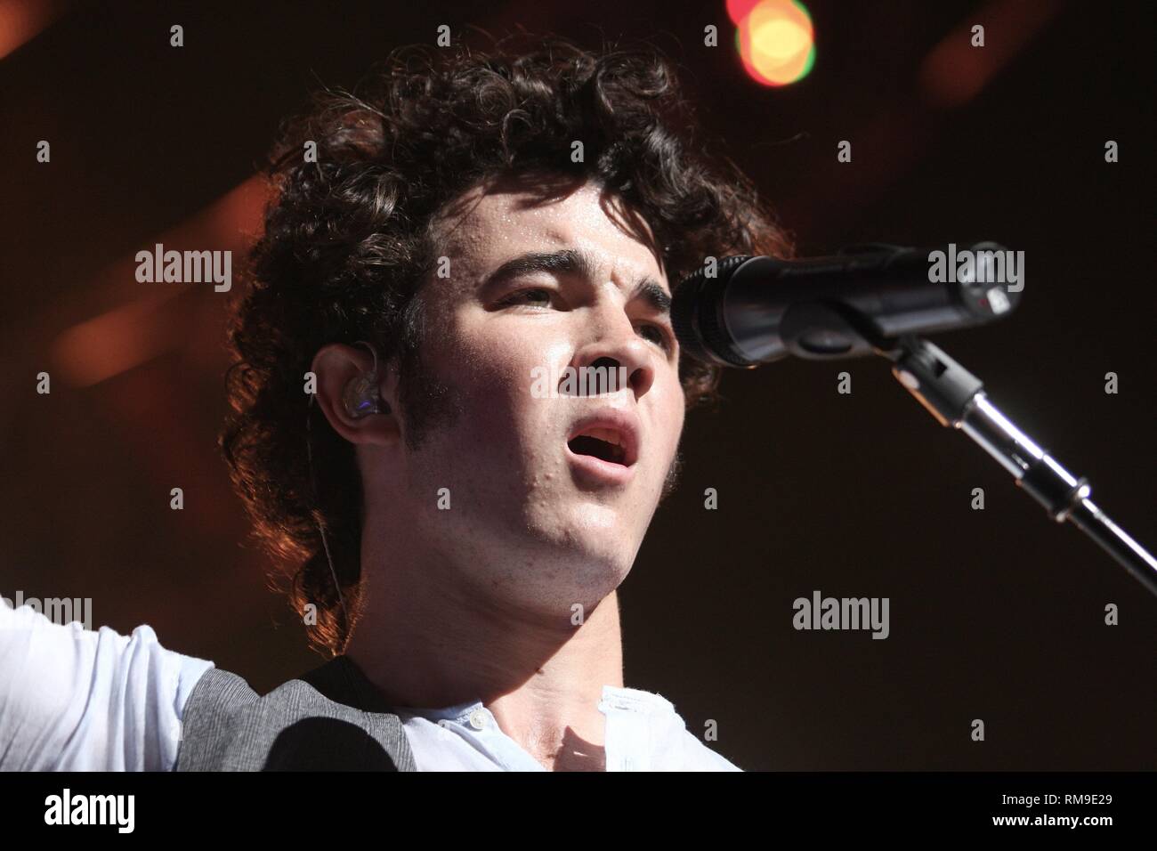 Singer and guitarist Kevin Jonas of the Jonas Brothers is shown ...