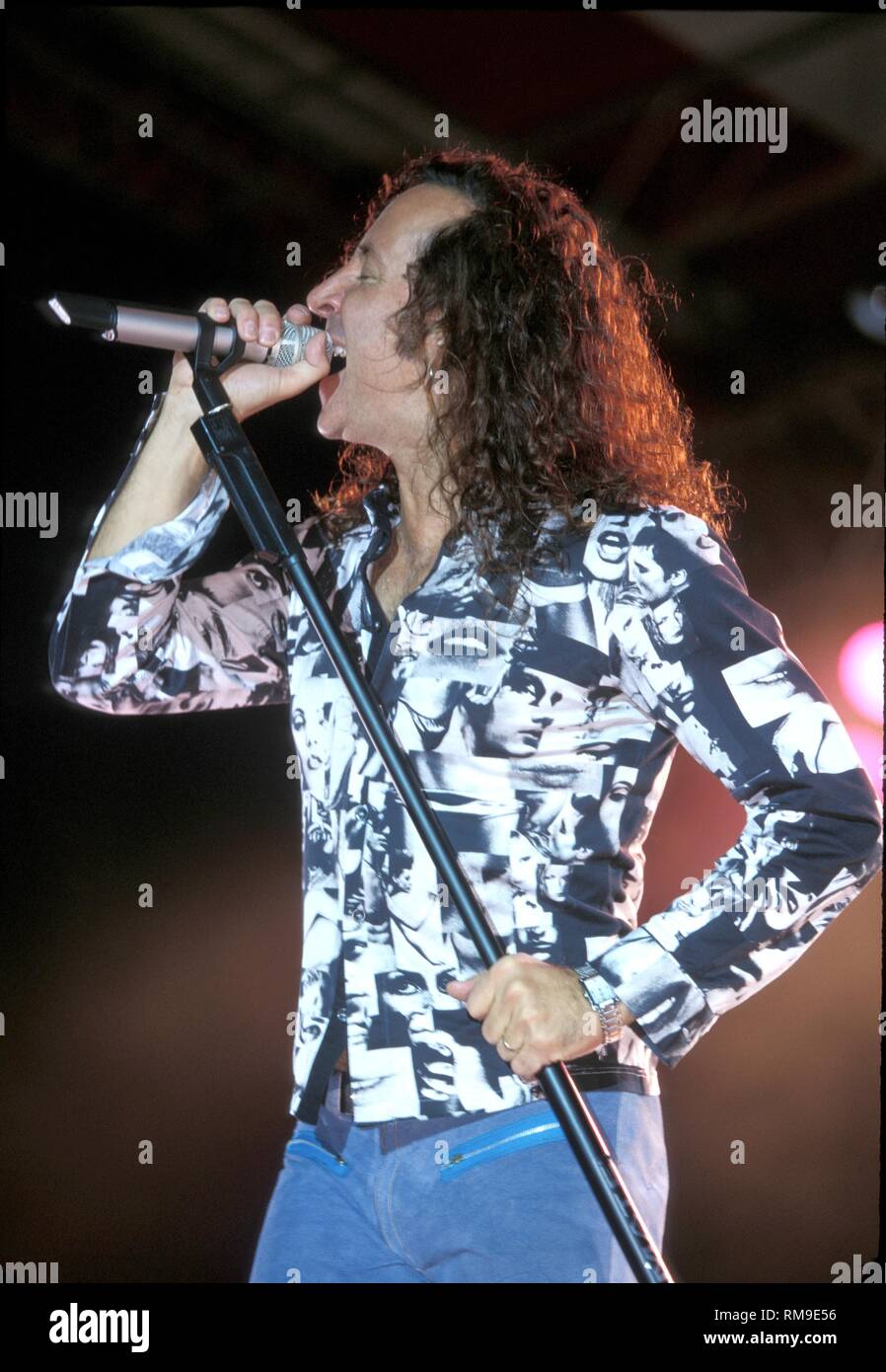 Singer Steve Augeri of the rock band Journey is shown performing on ...