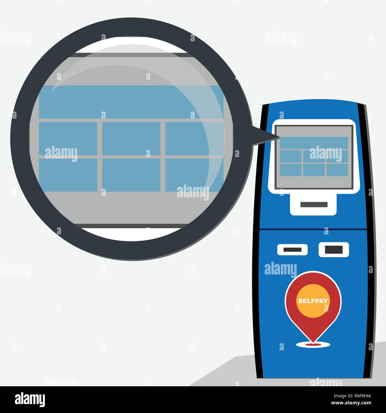 Self service of payment machine, conceptual vector Stock Vector Image & Art - Alamy