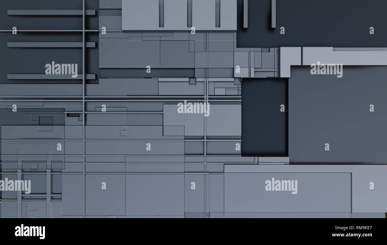 3d render Abstract Technology Background With Cubes Stock Photo - Alamy