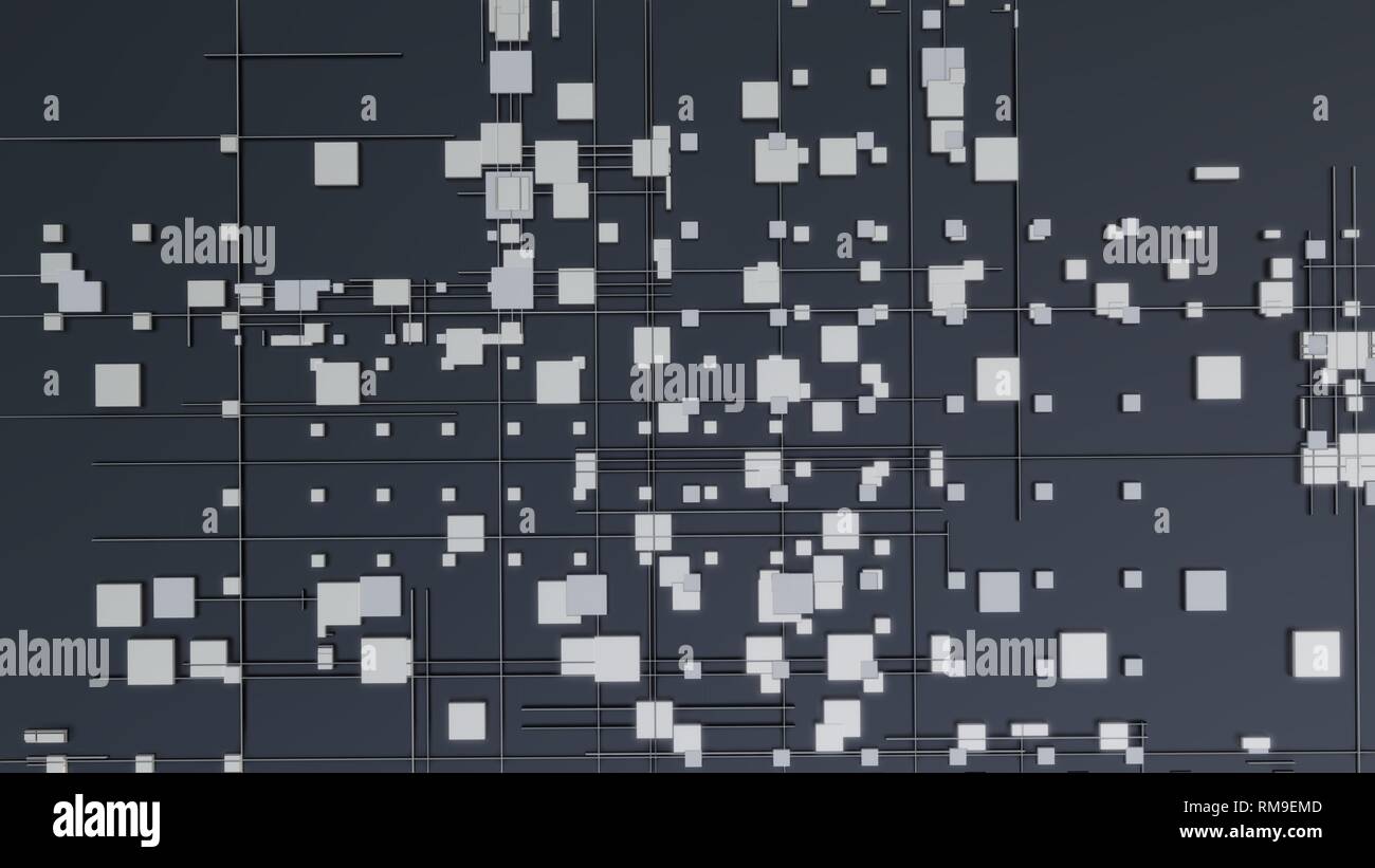 Abstract Technology Background With Cubes Stock Photo - Alamy