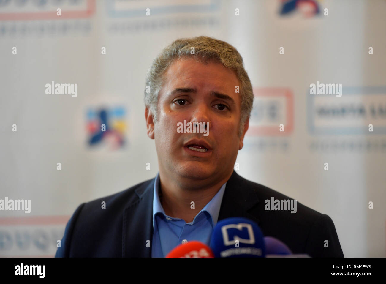 MIAMI, FL - JULY 14: Colombian President Ivan Duque visits Miami on ...