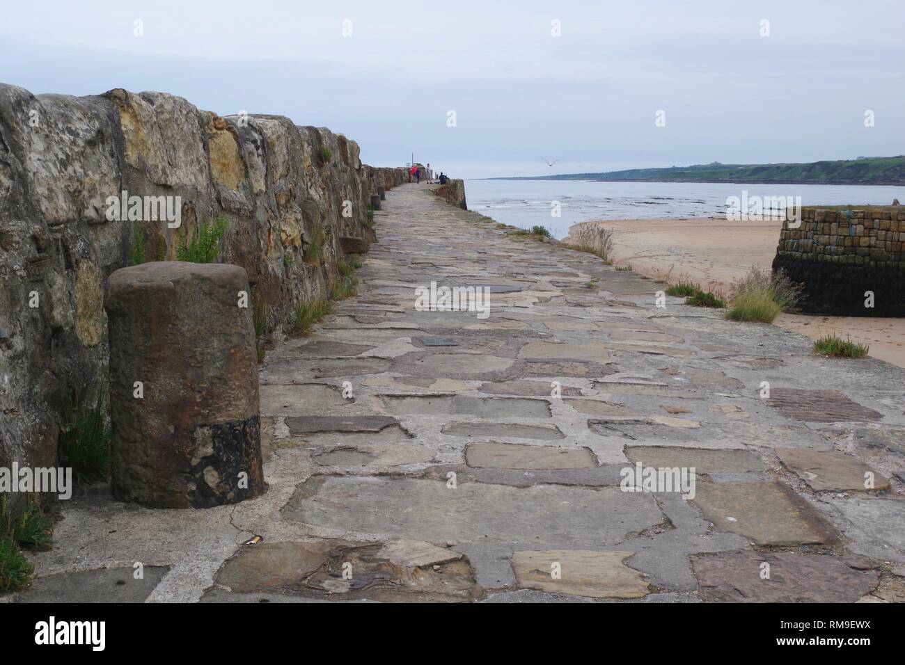 St Andrew's Pier. Old Stone Harbour. Fife, Scotland, UK Stock Photo - Alamy