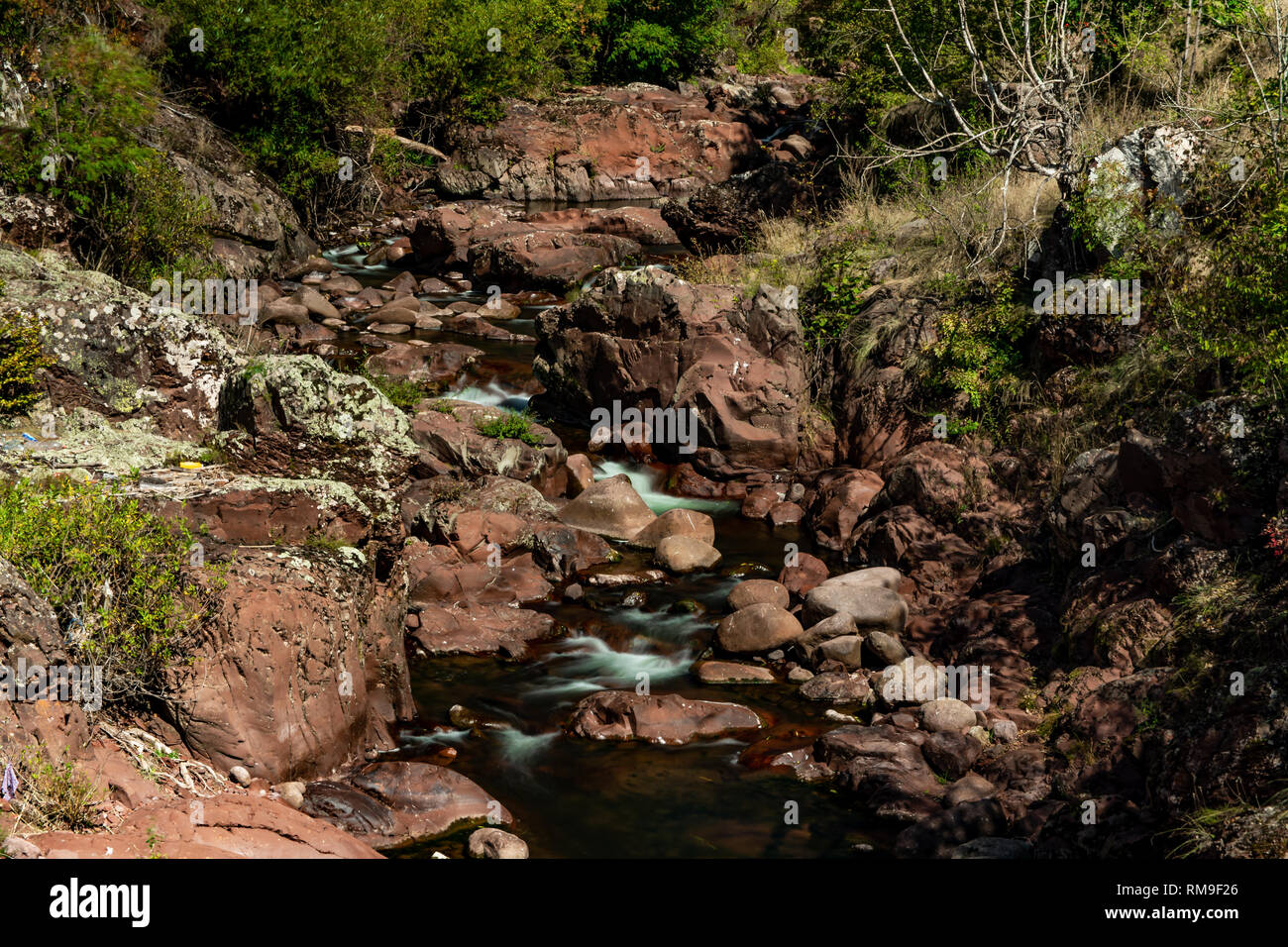 The canyon of the Temstica or the Toplodolska river, near village Topli ...