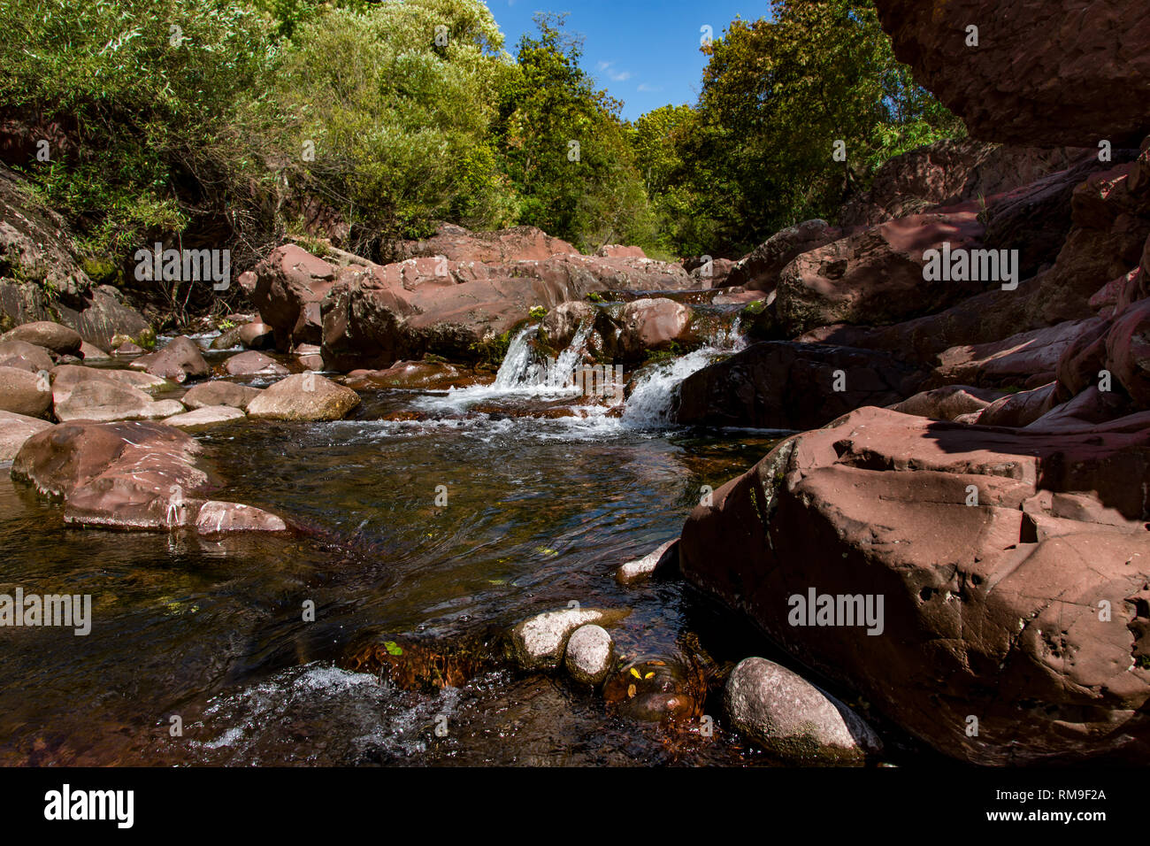 The canyon of the Temstica or the Toplodolska river, near village Topli ...