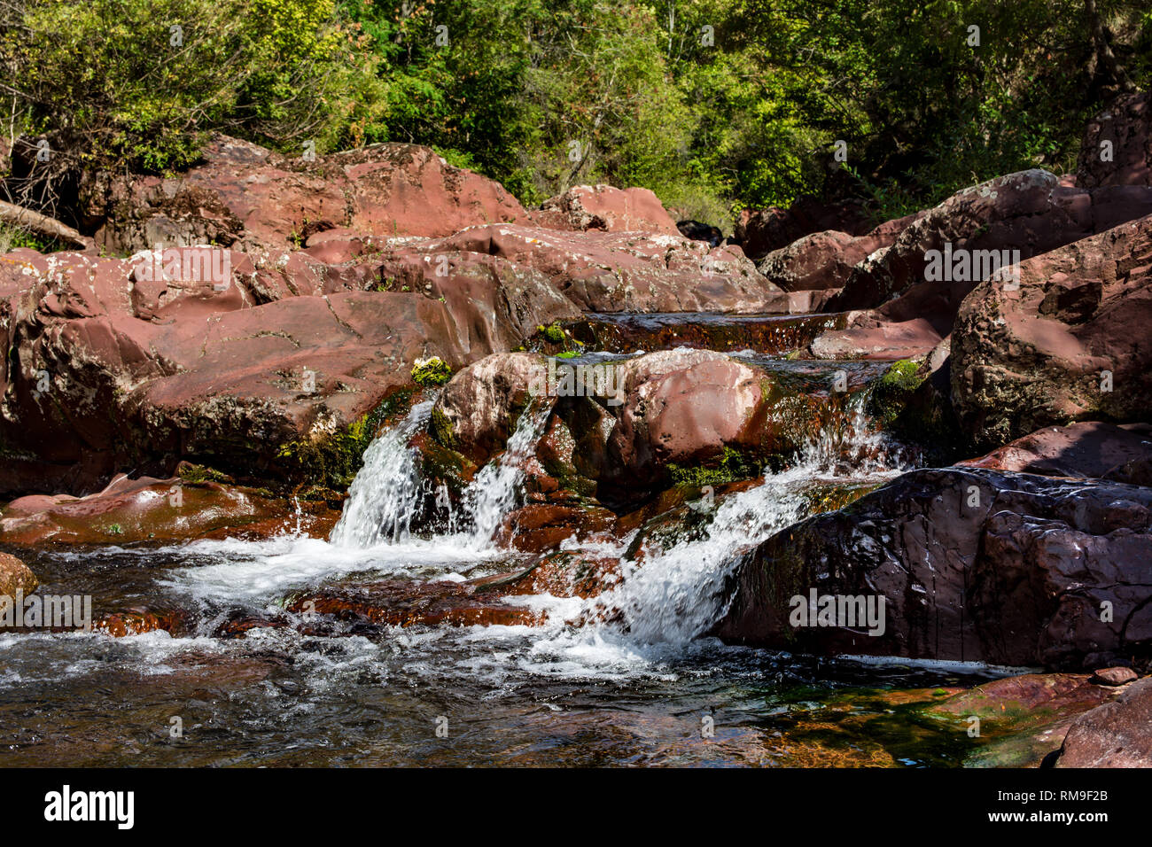The canyon of the Temstica or the Toplodolska river, near village Topli ...