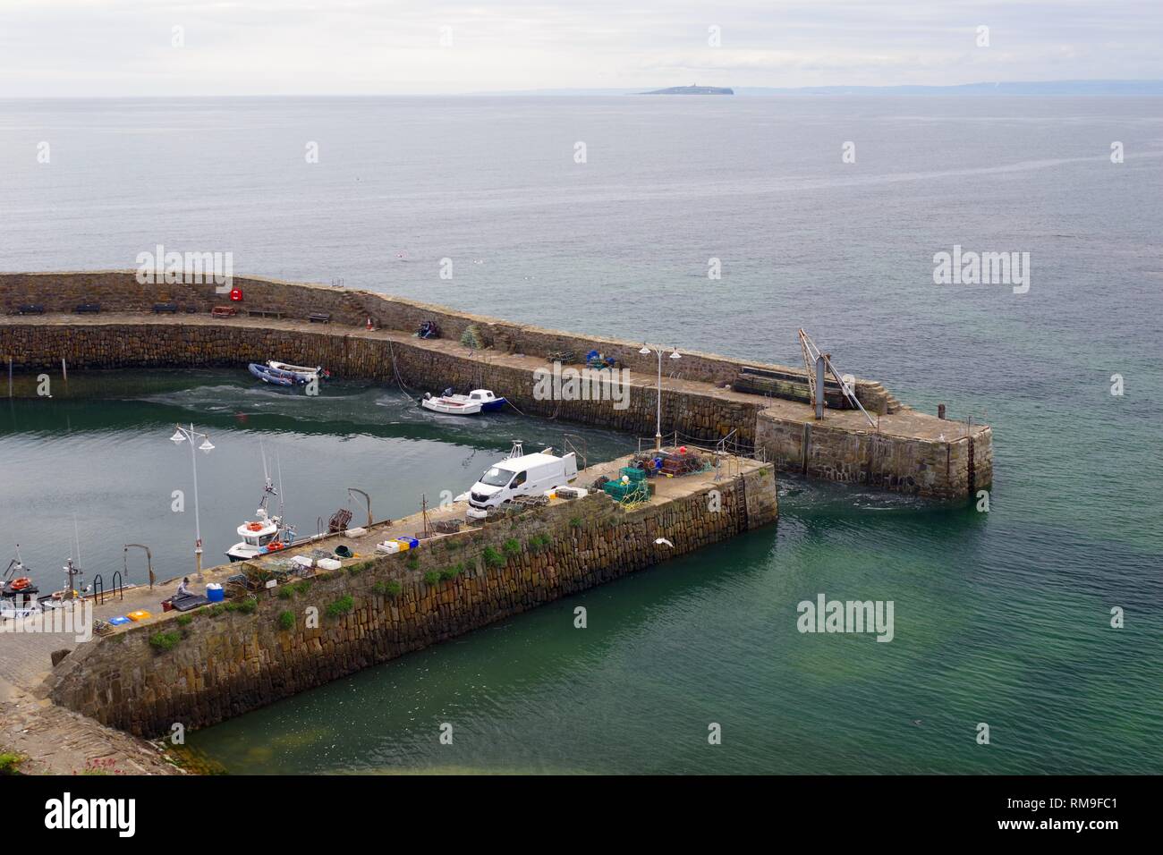 Small Working Medieval Harbour at Crail. Fife, Scotland, UK Stock Photo ...