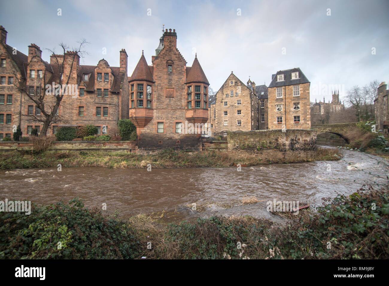 Dean Village along the river Leith in Edinburgh, Scotland, UK Stock ...