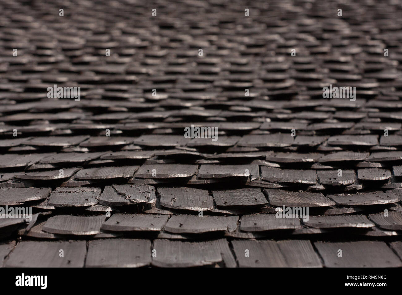 Traditional shingle roof top on a house Stock Photo - Alamy