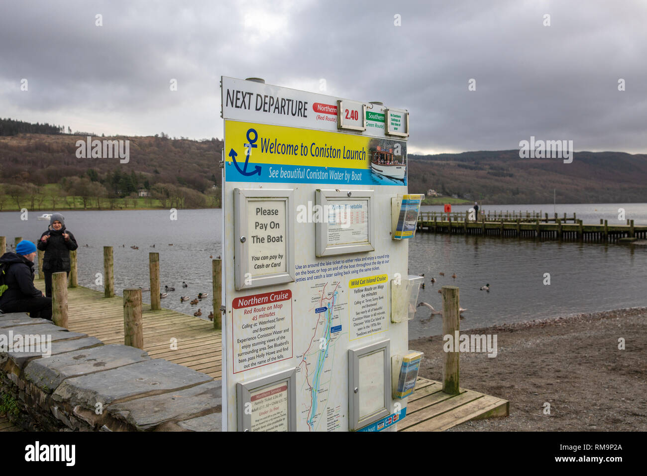 Coniston boat launch on Lake Coniston,Lake District national park ...