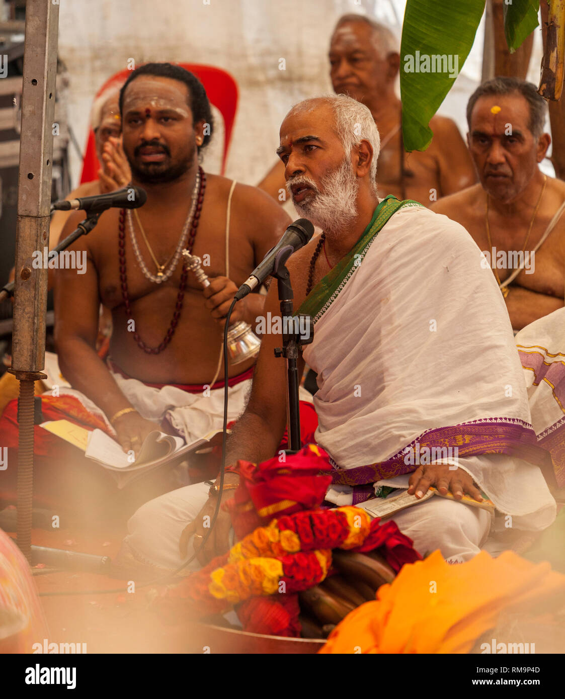 Hindu Priest Praying