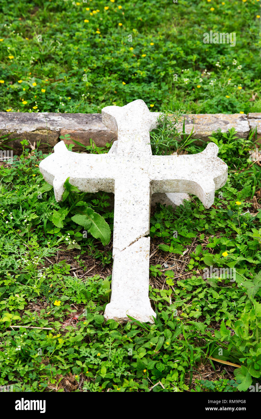 Grave Markers in the Cemetary Stock Photo - Alamy
