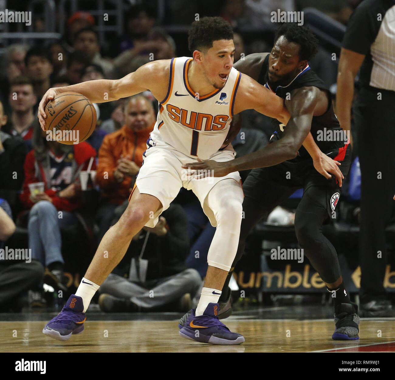 Los Angeles, California, USA. 13th Feb, 2019. Phoenix Suns' Devin ...