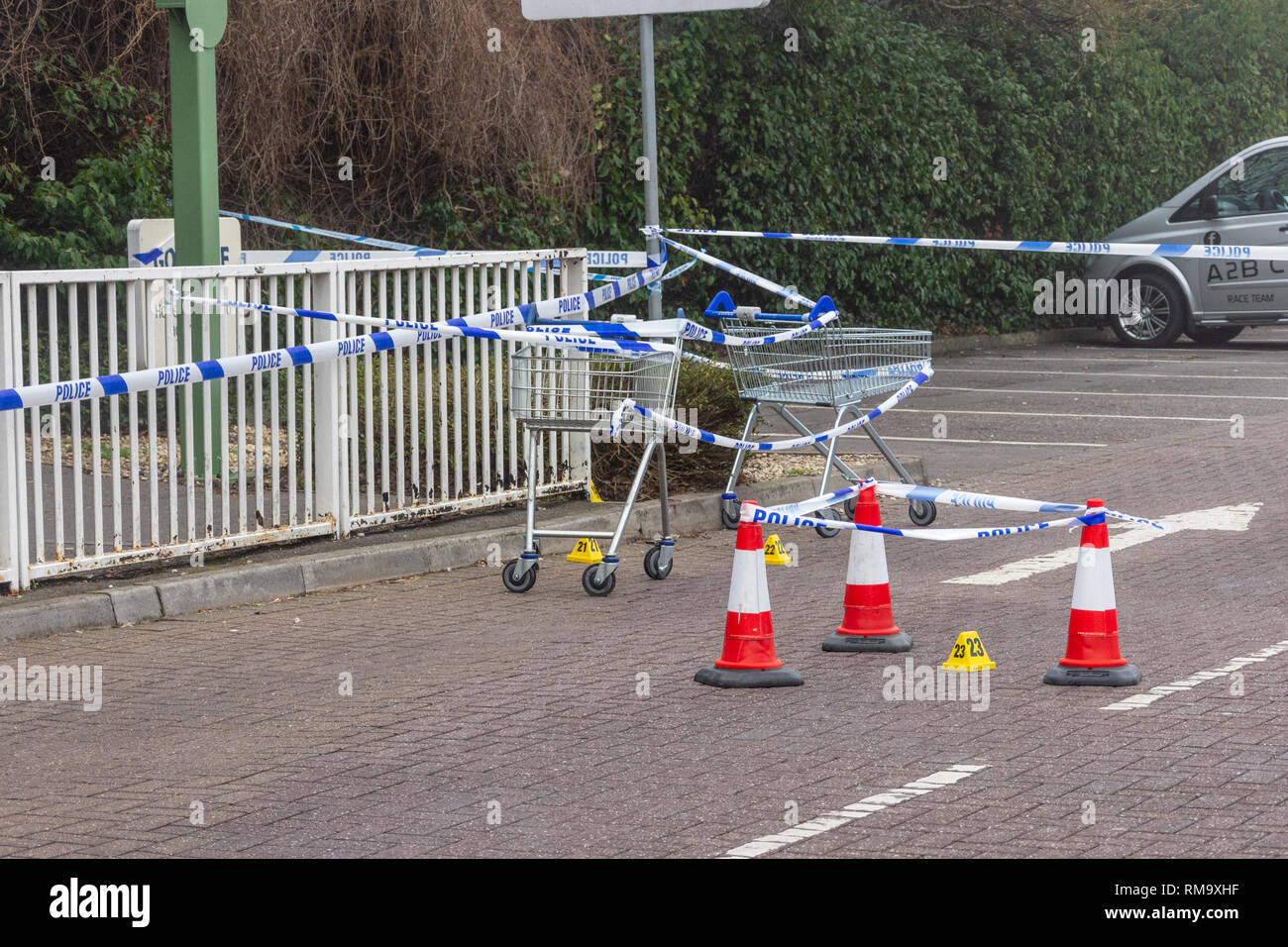 Trowbridge, Wiltshire, UK. 14th February 2019. Overnight there was a ...