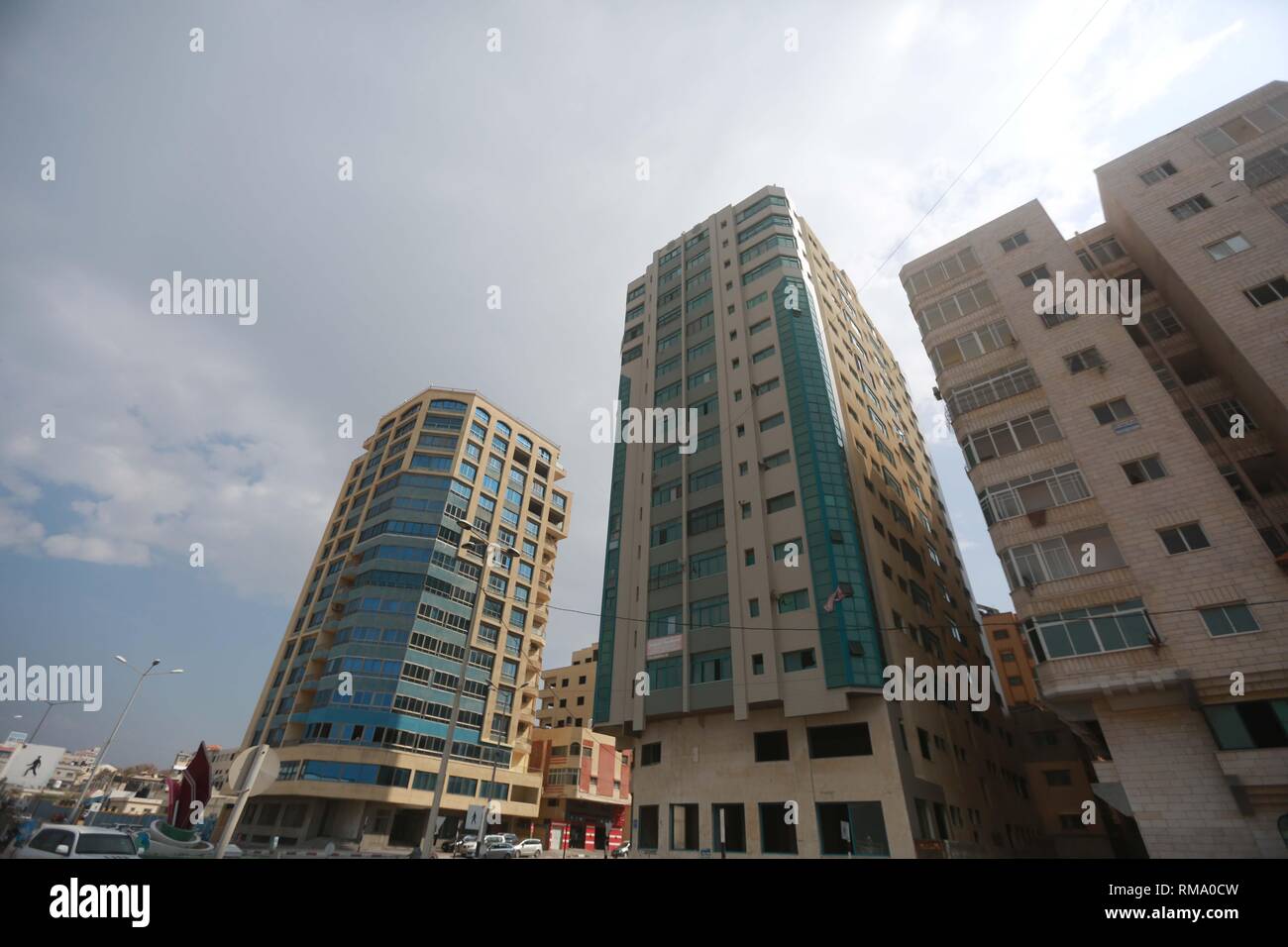 Gaza City, The Gaza Strip, Palestine. 14th Feb, 2019. Towers of Gaza ...