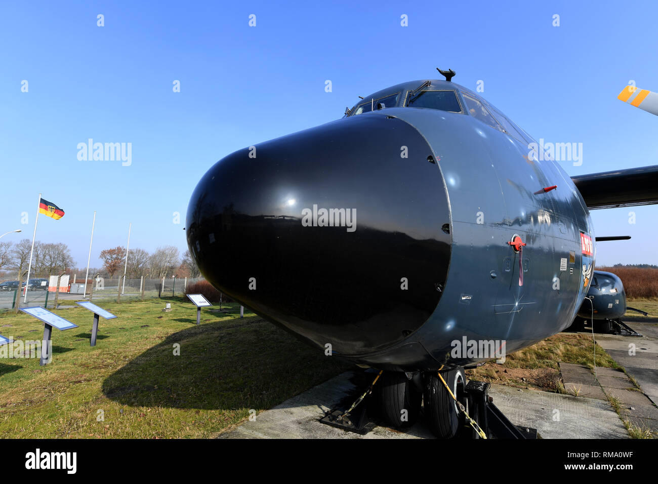 Hohn, Germany. 14th Feb, 2019. A decommissioned "Transall" transport ...