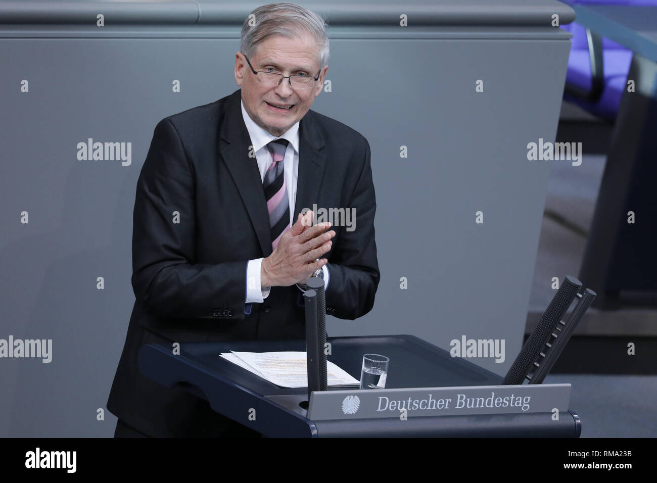 Berlin, Germany. 14th Feb, 2019. Martin Neumann of the FDP speaks at ...