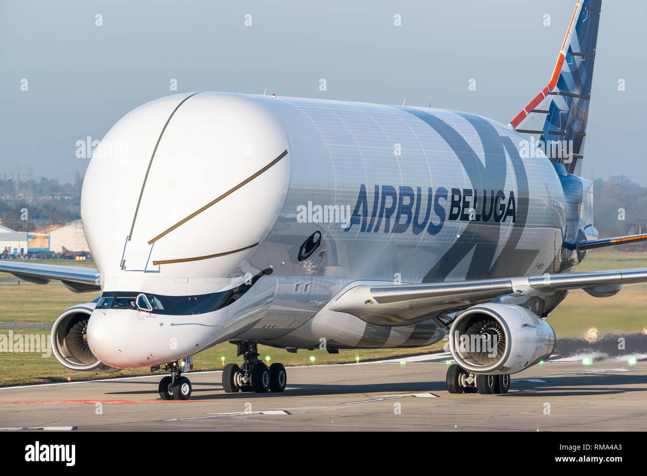 Hawarden, Wales, UK. 14th Feb, 2019. The Airbus Beluga XL (A330-743L ...
