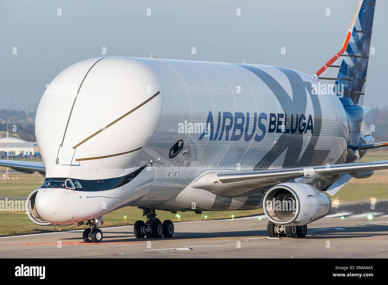 Hawarden, Wales, UK. 14th Feb, 2019. The Airbus Beluga XL (A330-743L ...