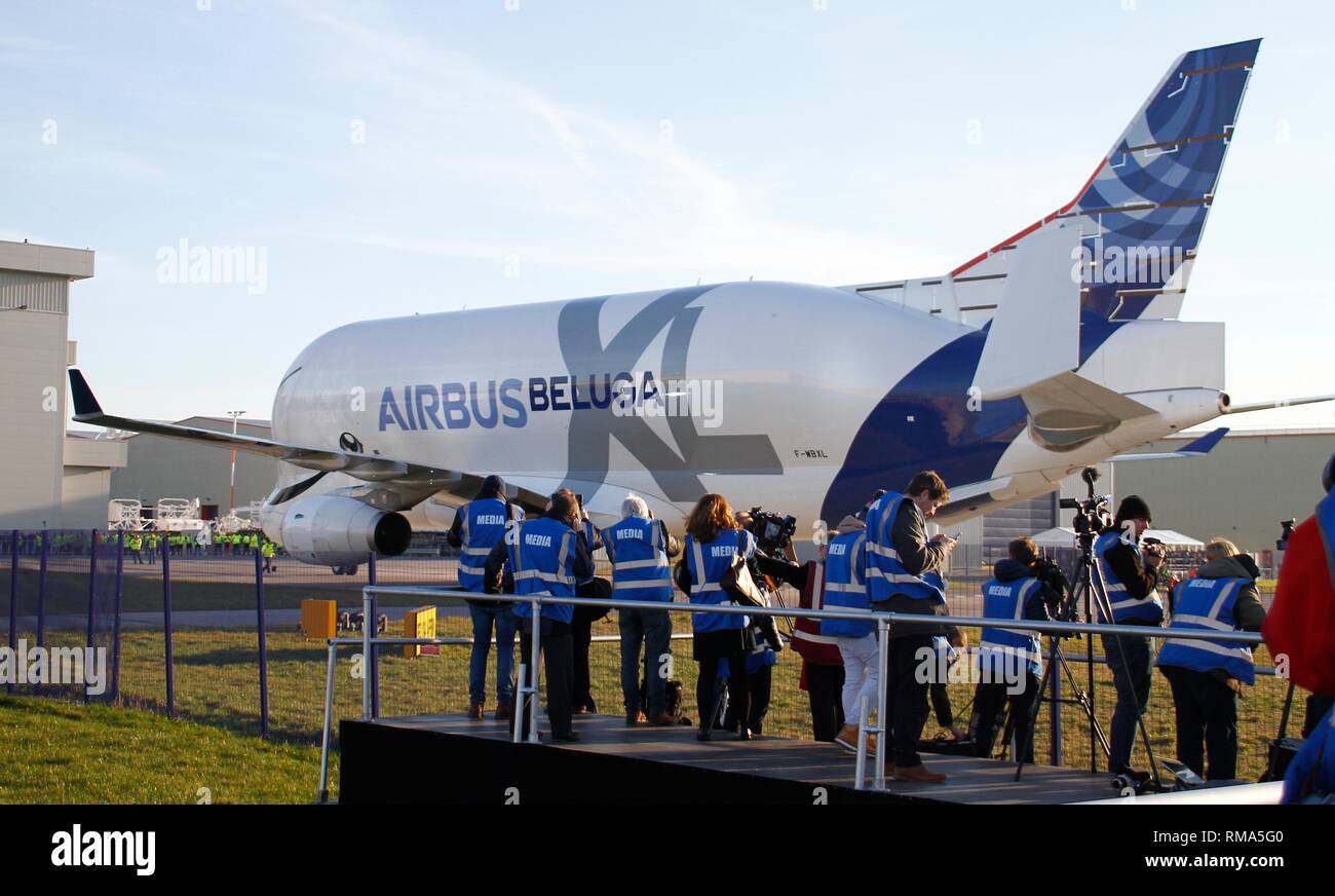 Broughton Uk, 14 February 2019 - Airbus’ BelugaXL super-transporter ...