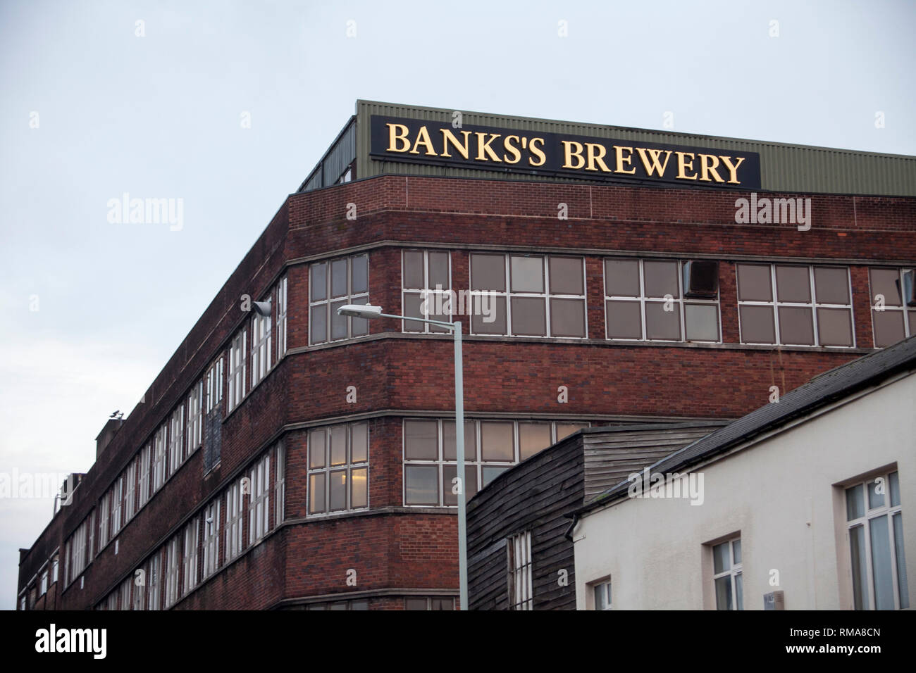 BIRMINGHAM, UK - March 2018 Old Unkempt Factory Building with Bricks ...