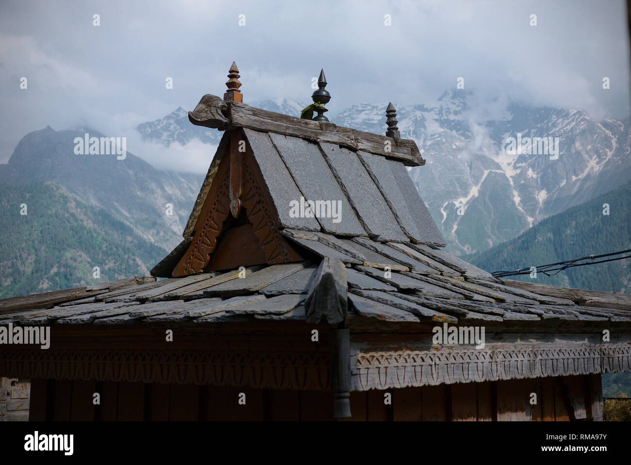 Hindu Temple in the small village of Kalpa Stock Photo - Alamy