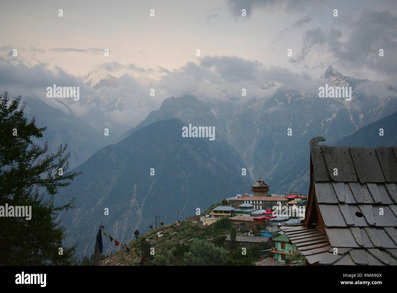 Kinnaur kailash kalpa village himachal hi-res stock photography and ...